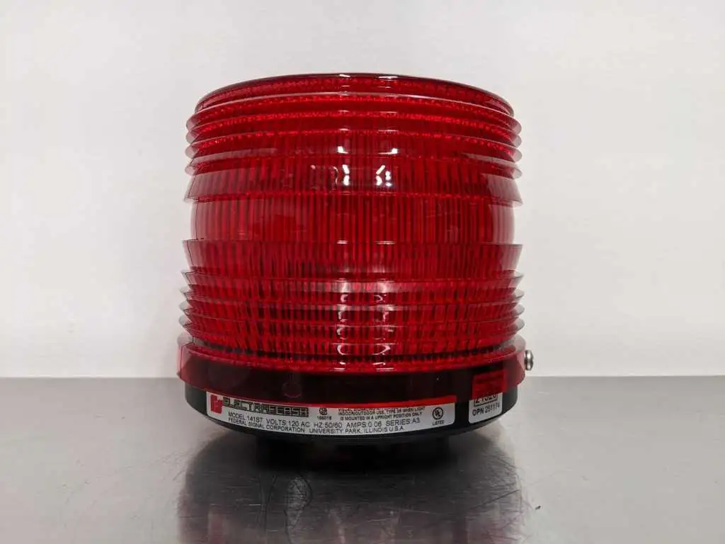 Federal Signal 141ST-120R Electraflash Strobe Light Red 3T947 120, VAC ...