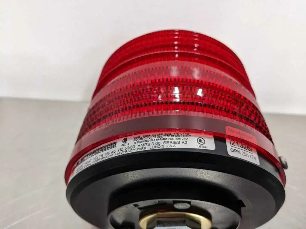 Federal Signal 141ST-120R Electraflash Strobe Light Red 3T947 120, VAC ...