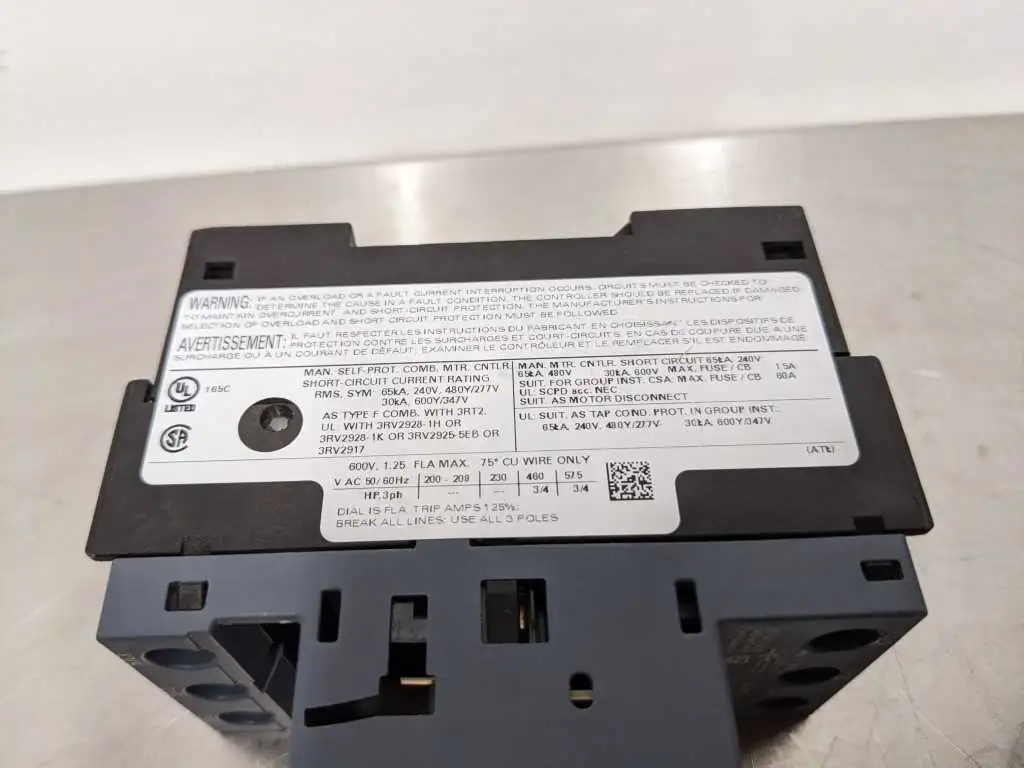 Siemens 3RV2011-0KA10 Manual Self-Protected Combination Motor ...