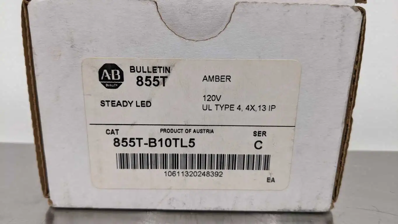 Allen-Bradley 855T-B10TL5 Signal Light Tower Ser C Amber 120VAC Steady ...