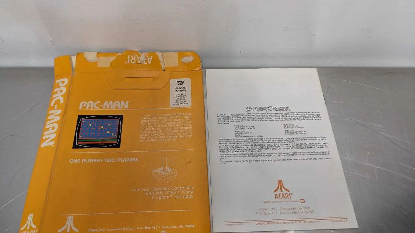 Atari Pac-Man CX2646 Box and Manual Fair Condition – NEO Surplus